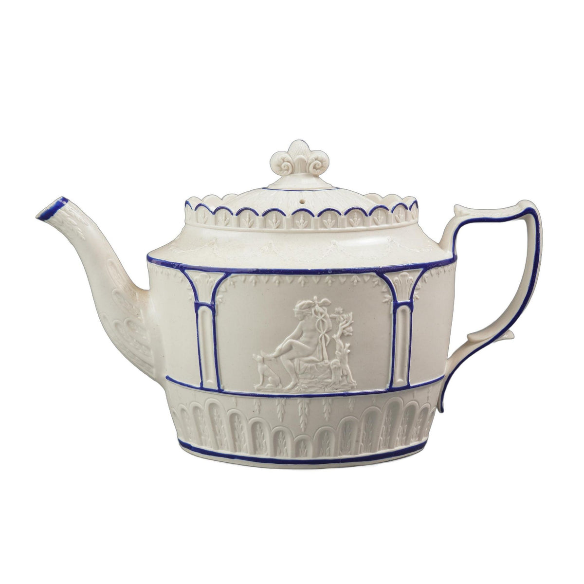English stoneware teapot by Castleford (c. 1810) – The Federalist Antiques